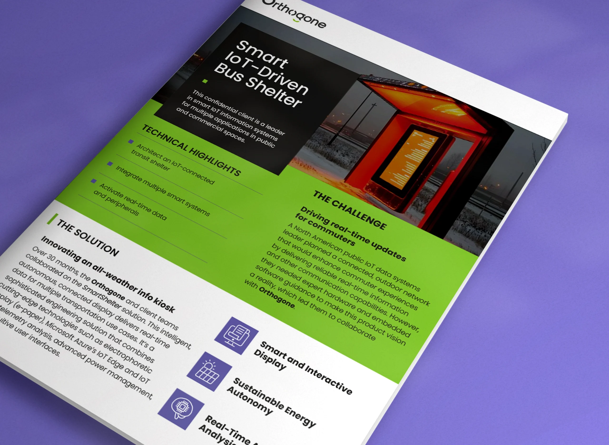 Smart IoT-Driven Bus Shelter Case Study | Orthogone